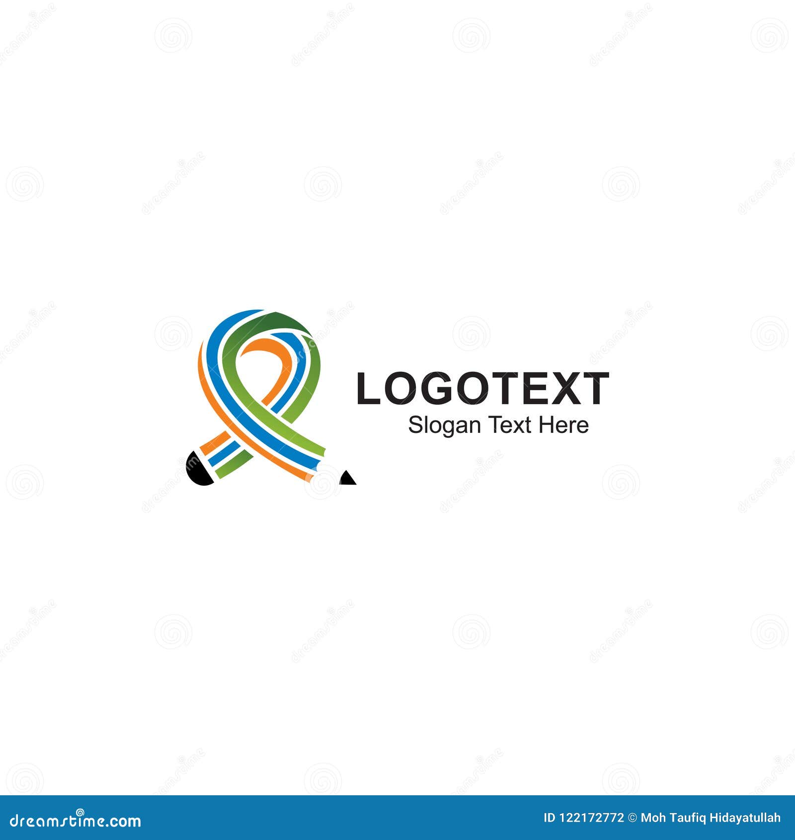 Creativity Logo Vector is Symbol Pencil Stock Vector - Illustration of ...