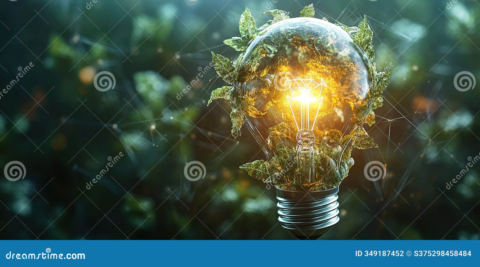 Creativity Meets Nature As a Light Bulb Transforms into a Vibrant ...