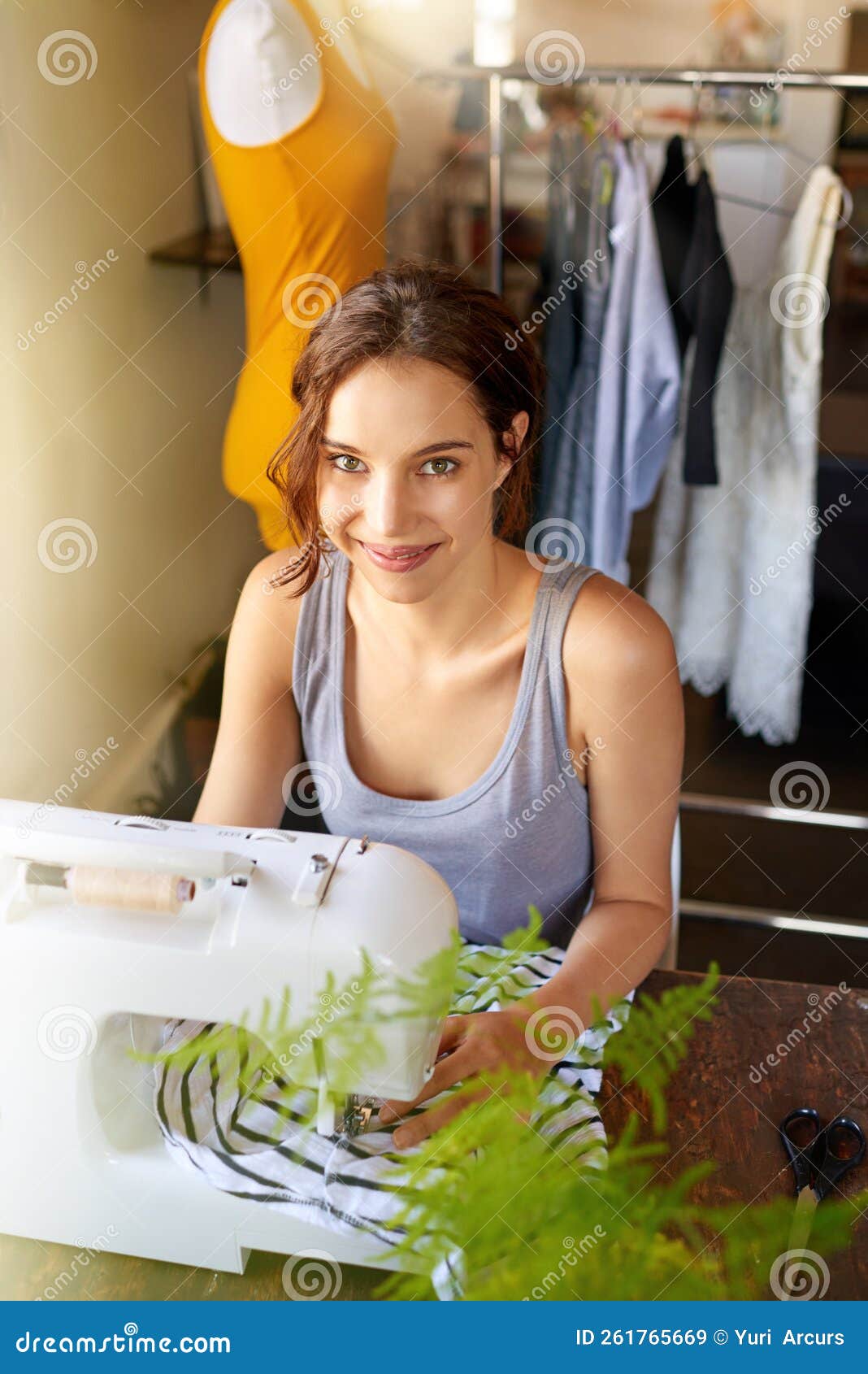 Creativity Never Goes Out of Style. a Young Designer Making a Garment ...