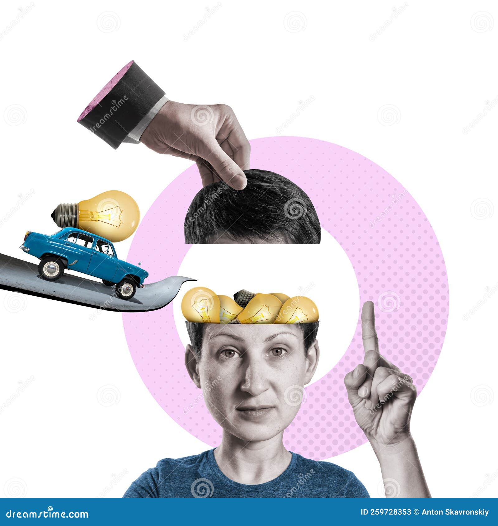 Concept of New Creative Ideas. Stock Illustration - Illustration of ...