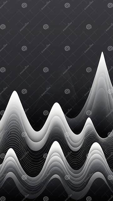 Creativity in Paints from Waveform Shapes and Black Stock Image - Image ...