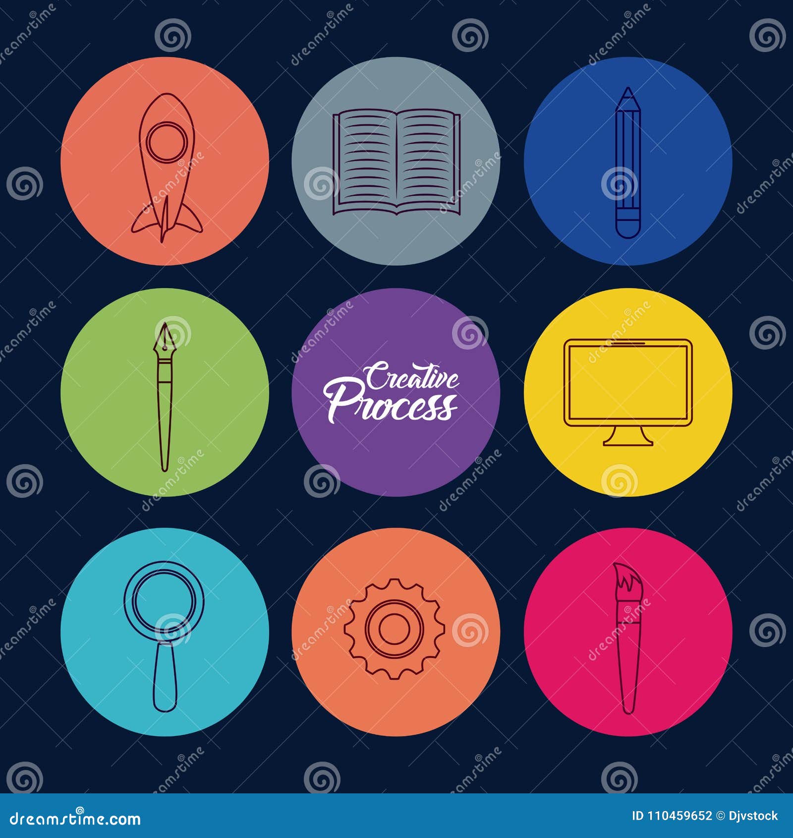 Creativity process design stock vector. Illustration of creative ...