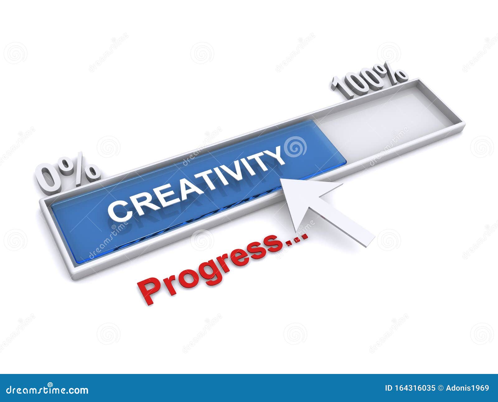 Creativity Progress on White Stock Illustration - Illustration of ...