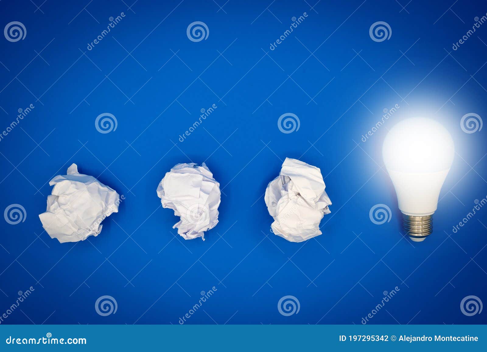 Creativity, Several Attempts and Successful Idea Concept. Stock Photo ...