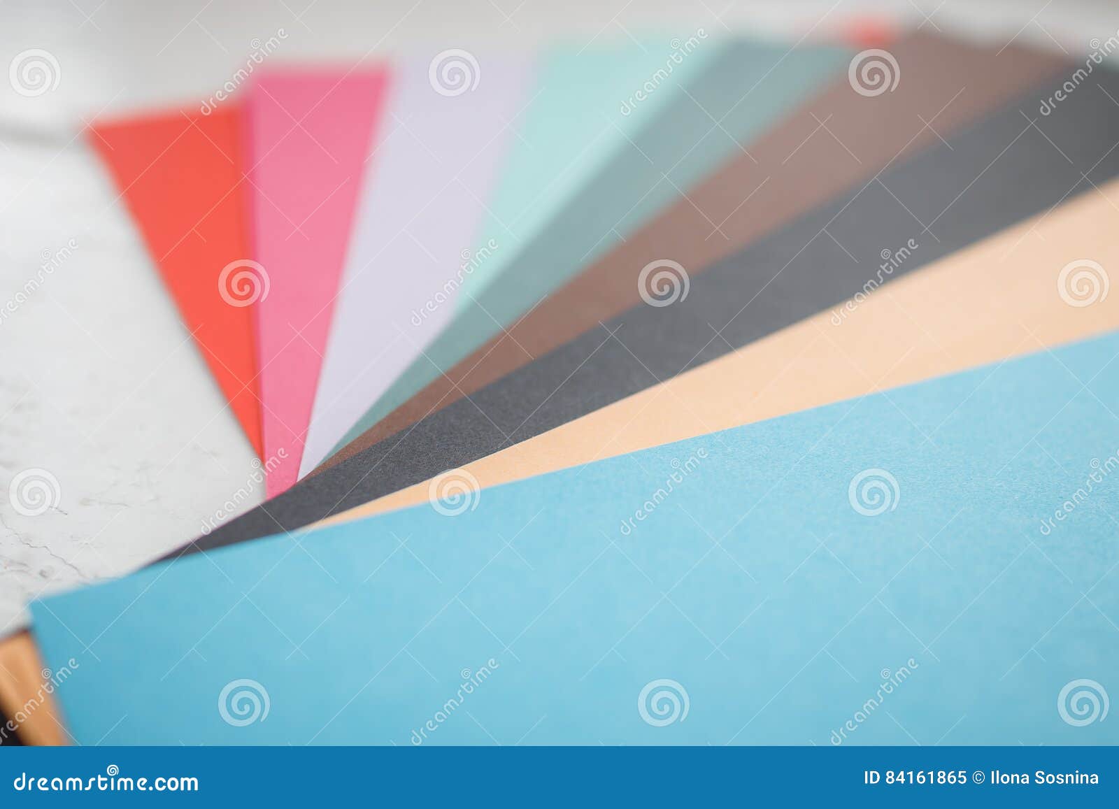 Creativity: Sheets of Multi-colored Dense Paper are Spread Out by a Fan ...