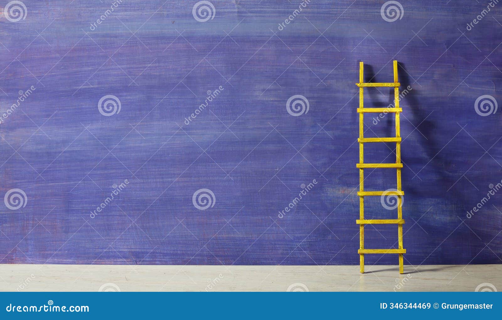 Ladder Of Success Concept With A Man On Top Of Wooden Blocks Stairs ...