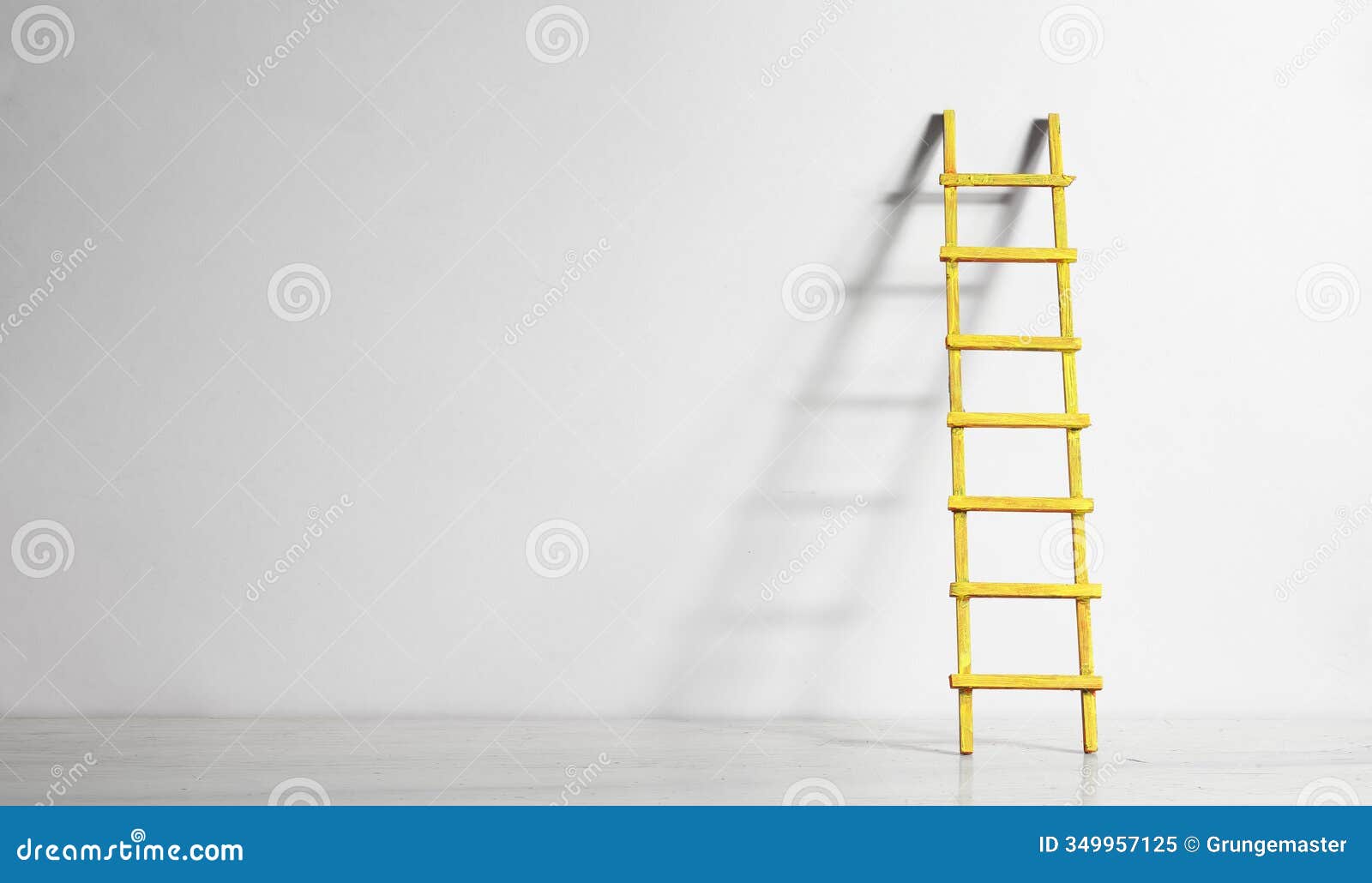 Ladder Of Success Concept With A Man On Top Of Wooden Blocks Stairs ...