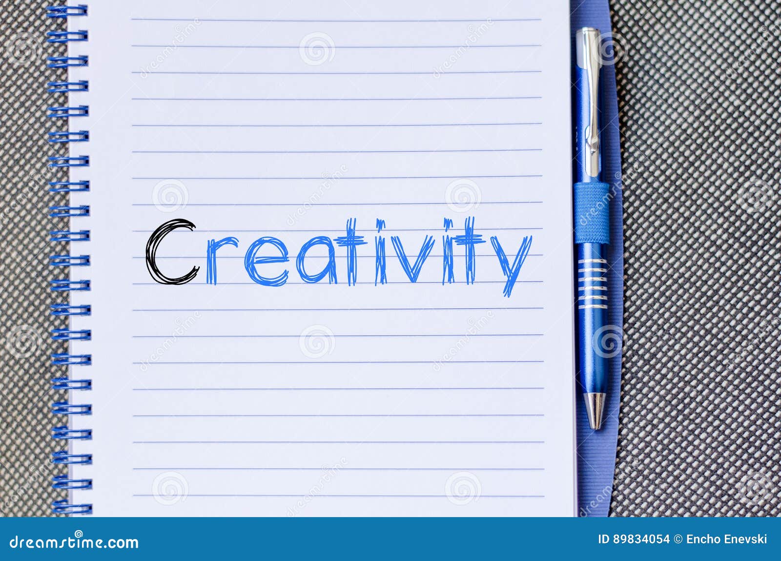 Creativity Text Concept on Notebook Stock Photo - Image of inspire ...