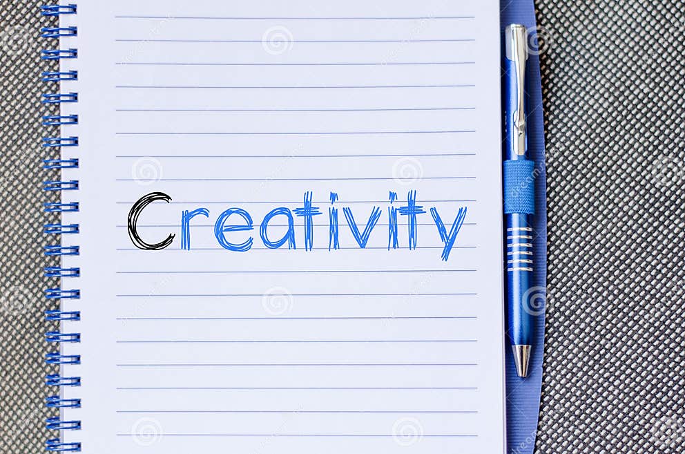 Creativity Text Concept on Notebook Stock Photo - Image of inspire ...