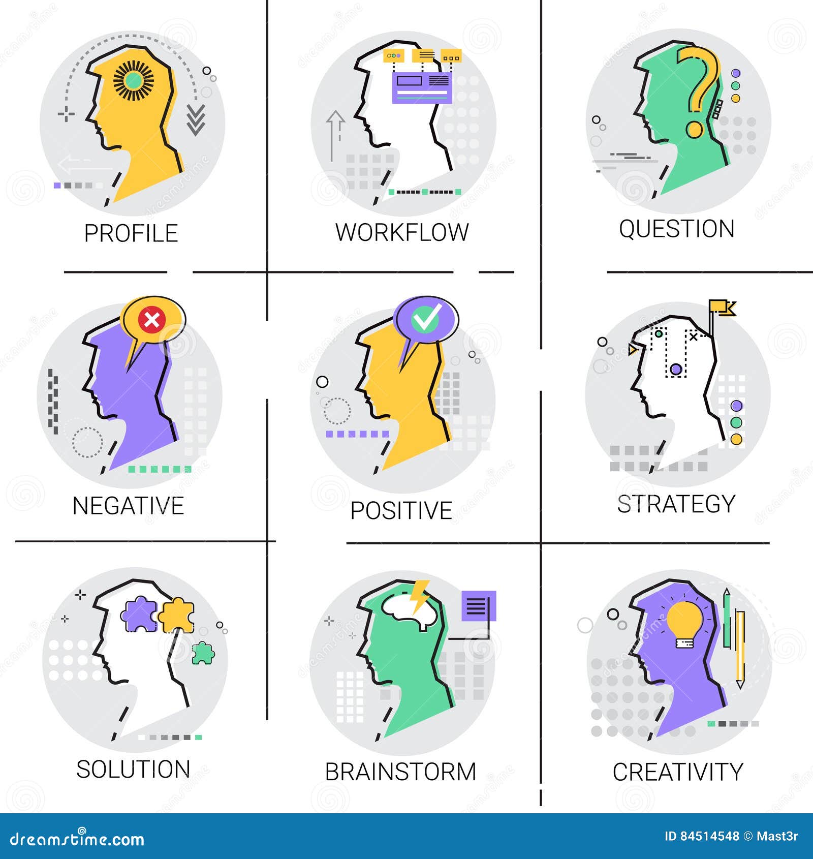 Creativity Think New Idea Brainstorm Creative Process Business Workflow ...