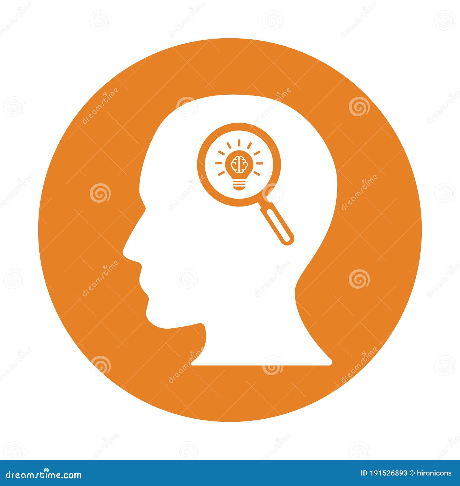 Creativity, Thinking Icon / Orange Color Stock Vector - Illustration of ...