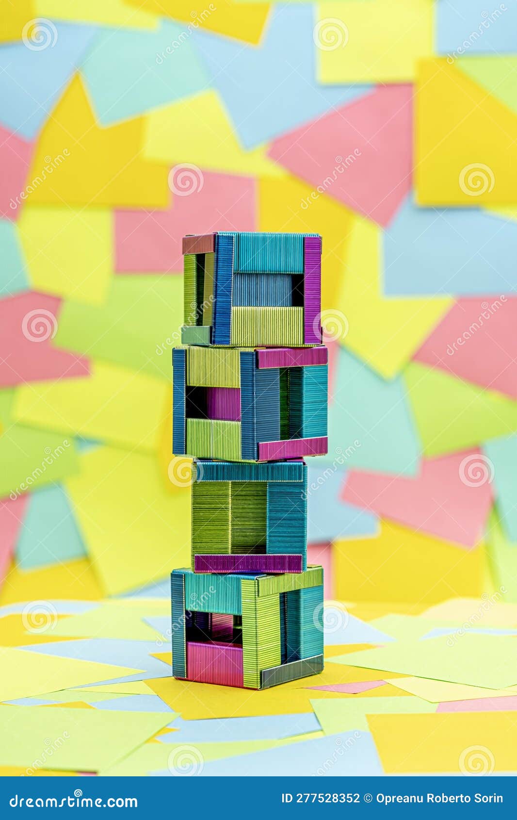 Creativity To Make Staples in the Form of a Box Stock Photo - Image of ...