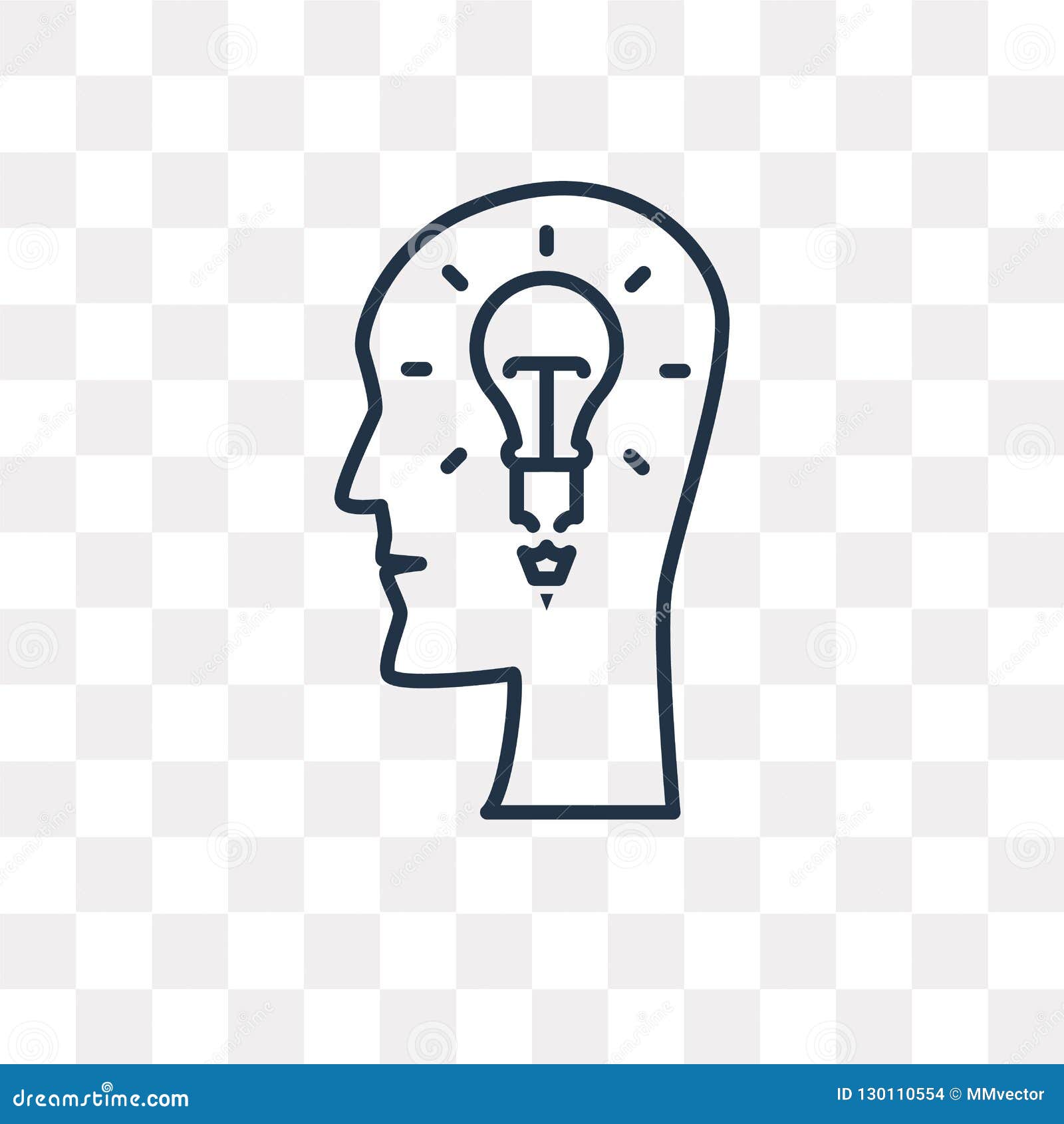 Creativity Vector Icon Isolated on Transparent Background, Linear ...