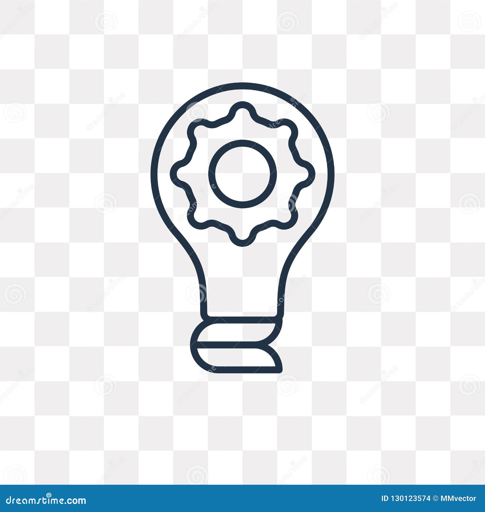 Creativity Vector Icon Isolated on Transparent Background, Linear ...