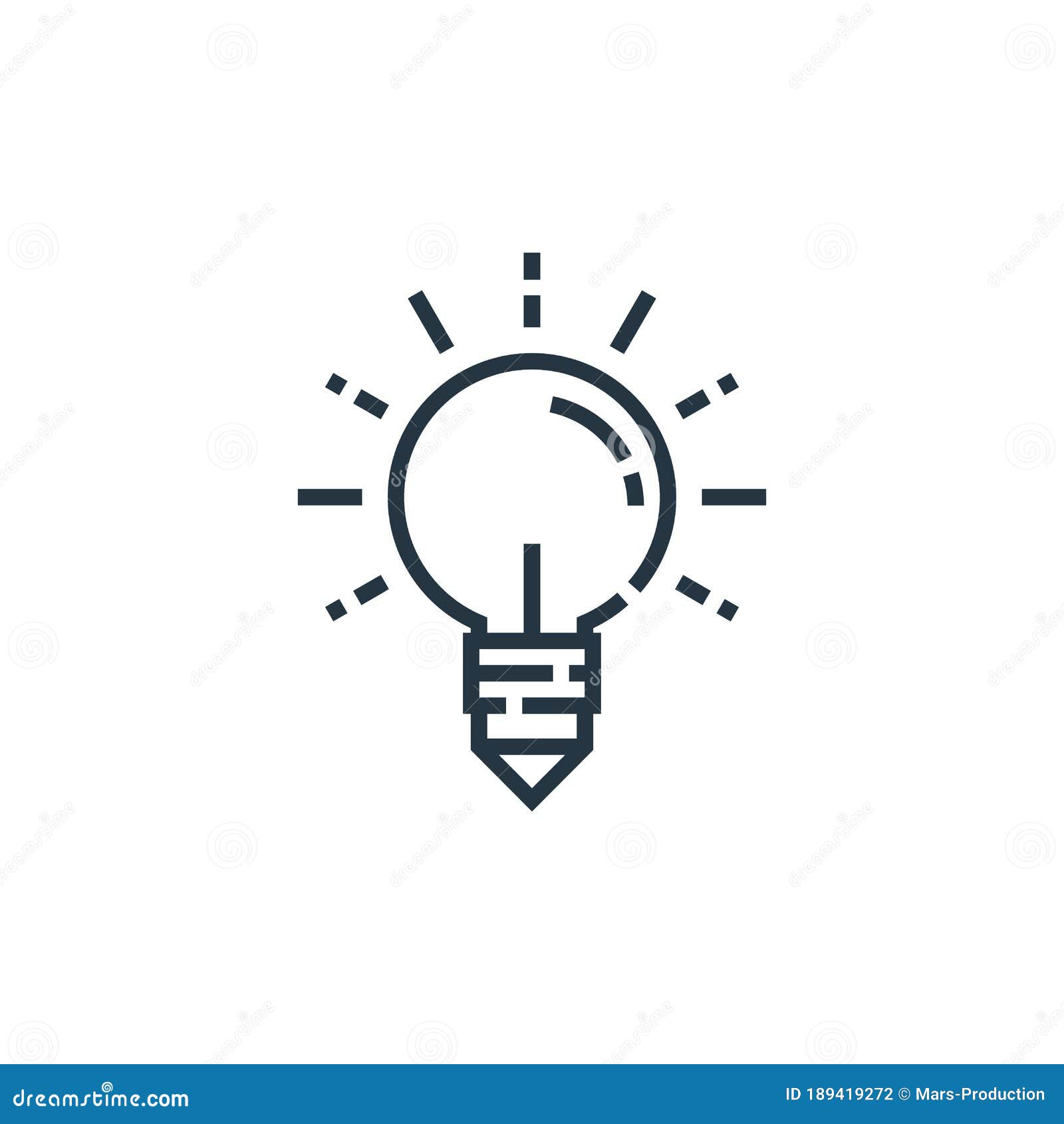 Creativity Vector Icon Isolated on White Background. Outline, Thin Line ...