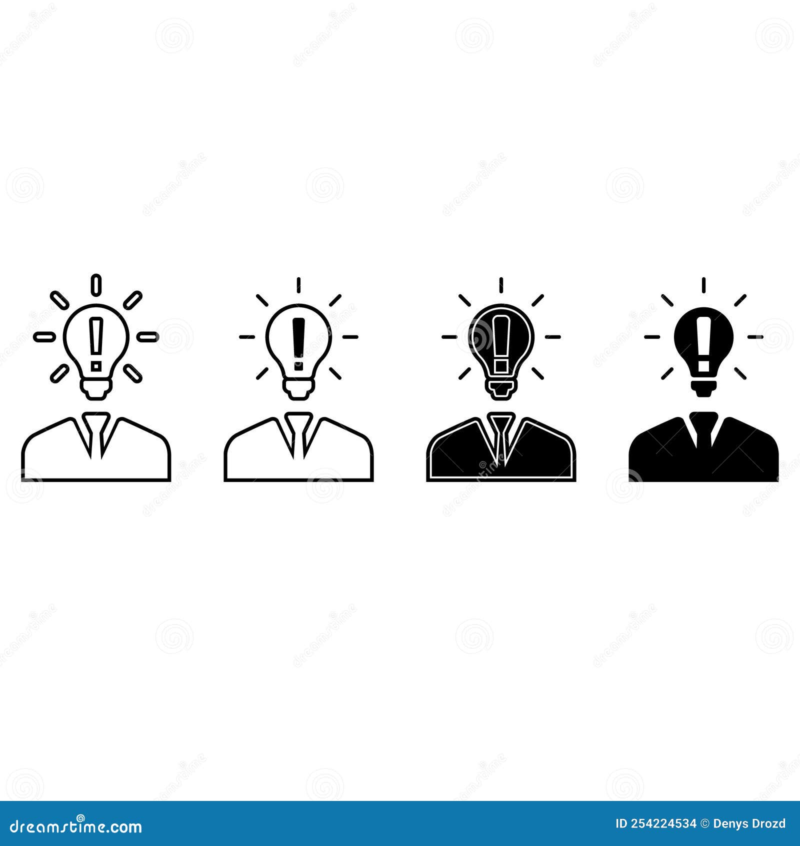 Creativity Vector Icon Set. Idea Related Illustration Sign Collection ...