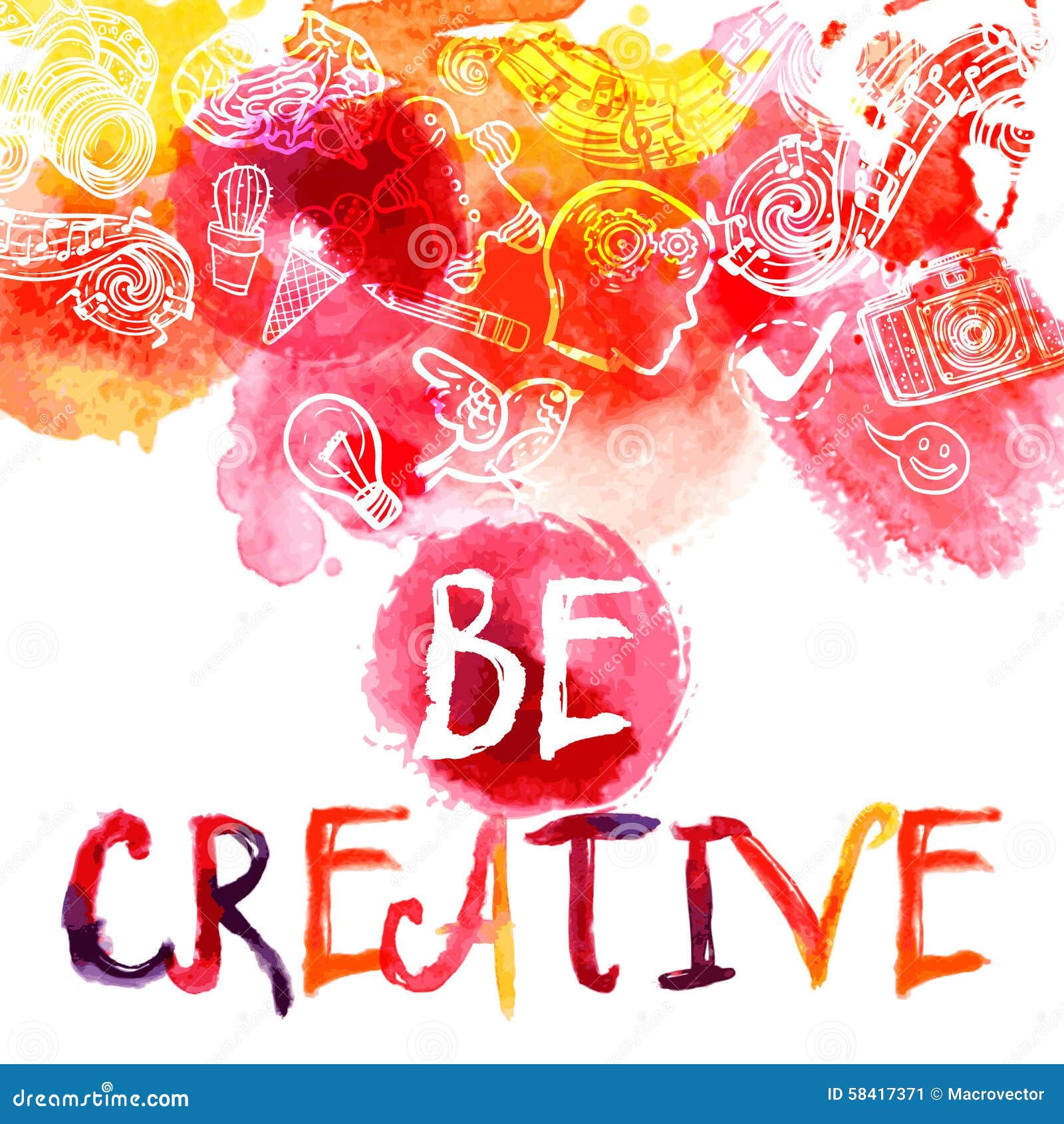 Creativity Watercolor Concept Stock Vector - Illustration of human ... Creativity Watercolor Concept Stock Vector - Illustration of human ...