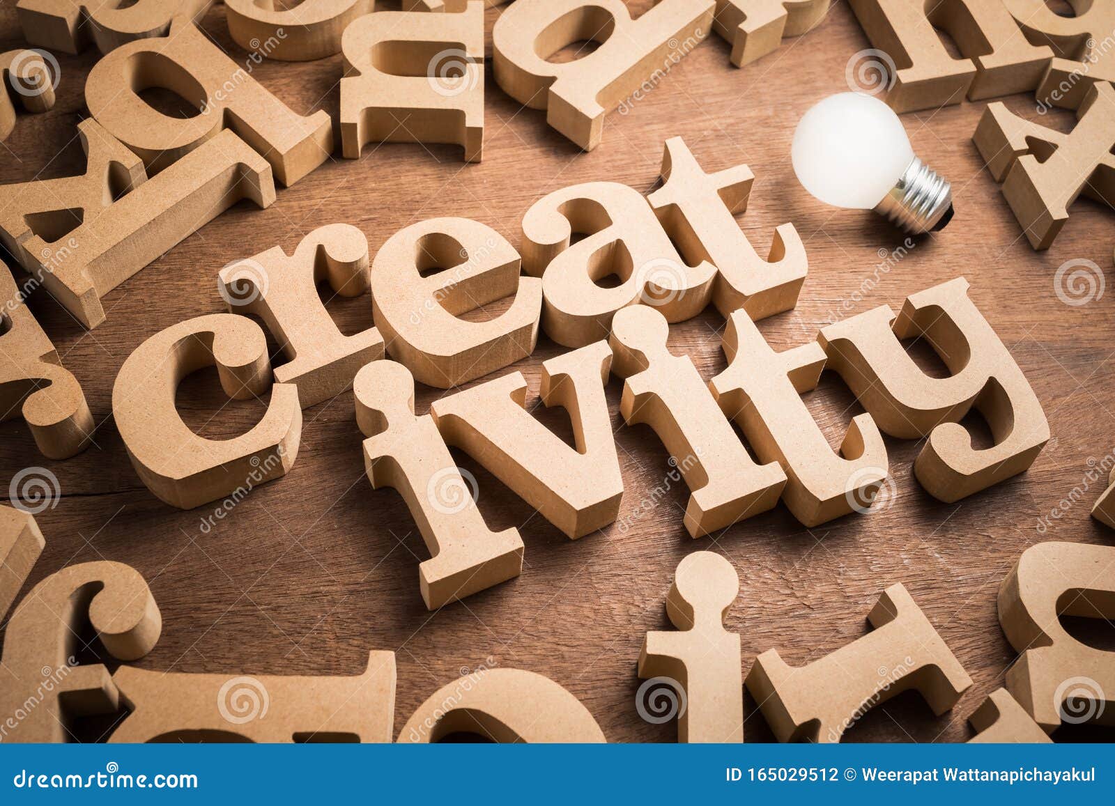 Creativity Wood Alphabets stock photo. Image of creativity - 165029512