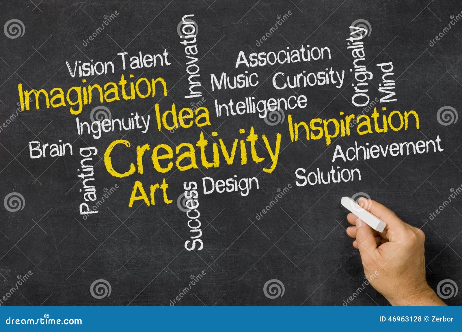 Creativity stock photo. Image of sign, genius, painting - 46963128