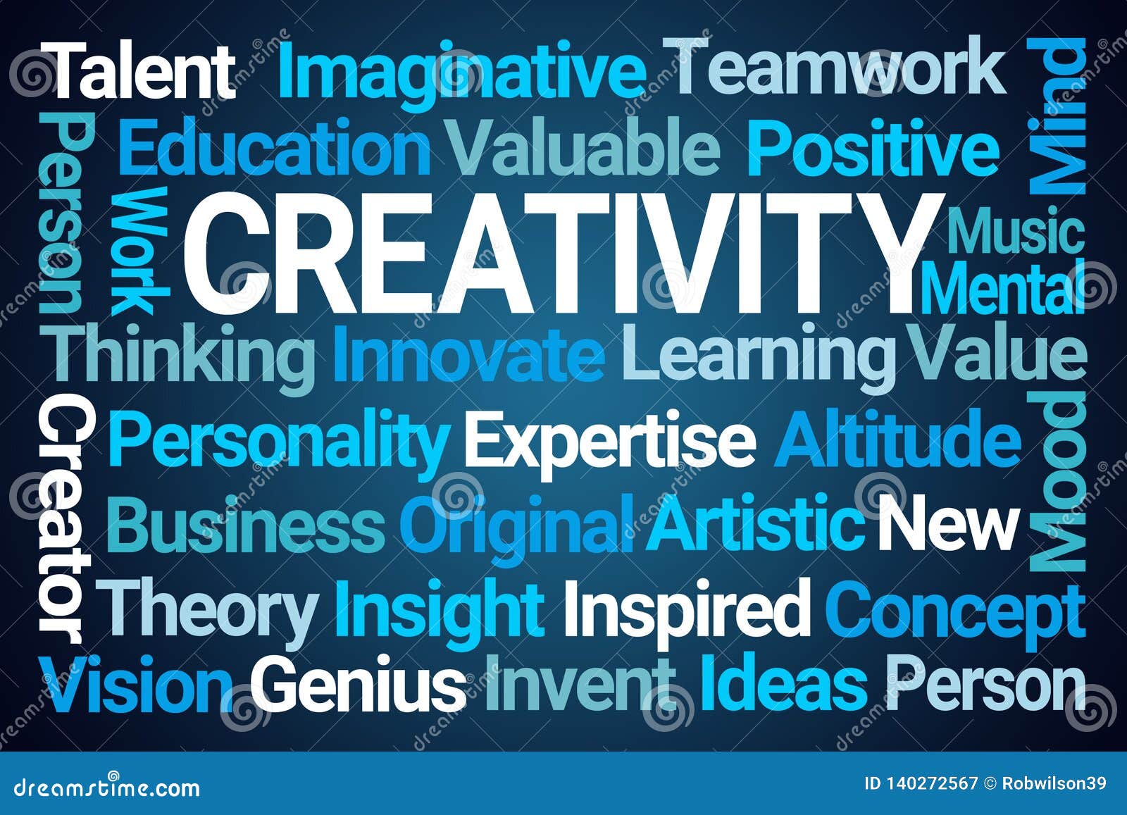 Creativity Word Cloud stock illustration. Illustration of talent ...