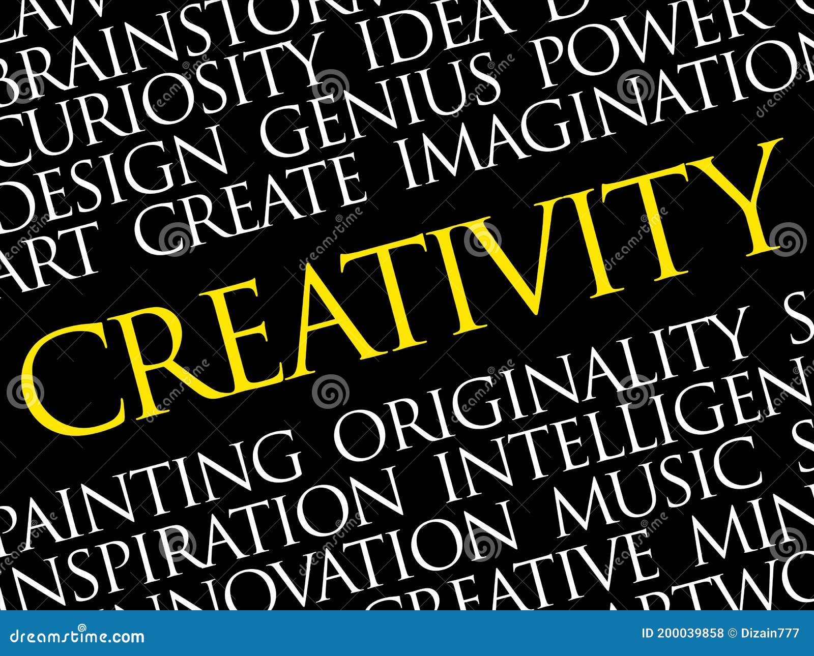 Creativity Word Cloud Collage Stock Illustration - Illustration of ...