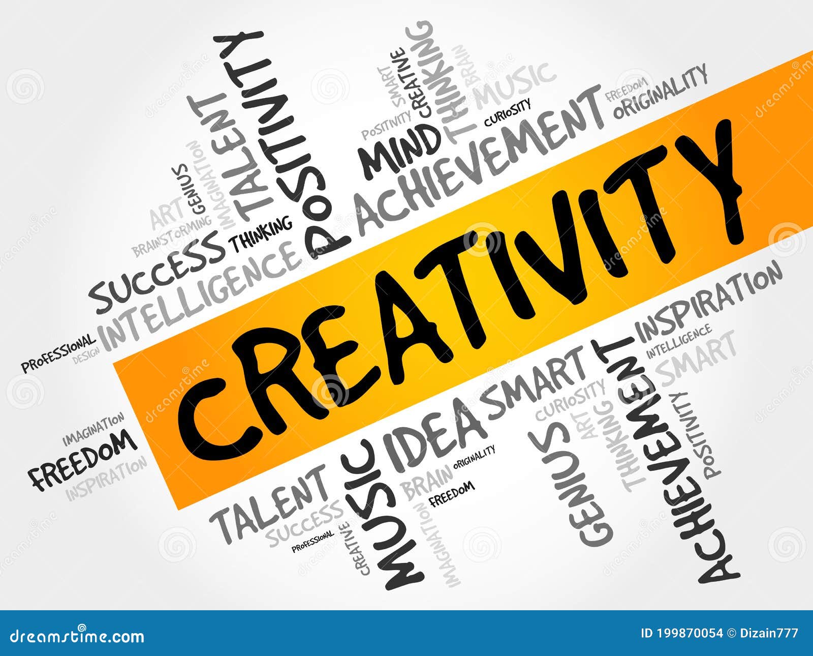 Creativity Word Cloud Collage Stock Illustration - Illustration of ...