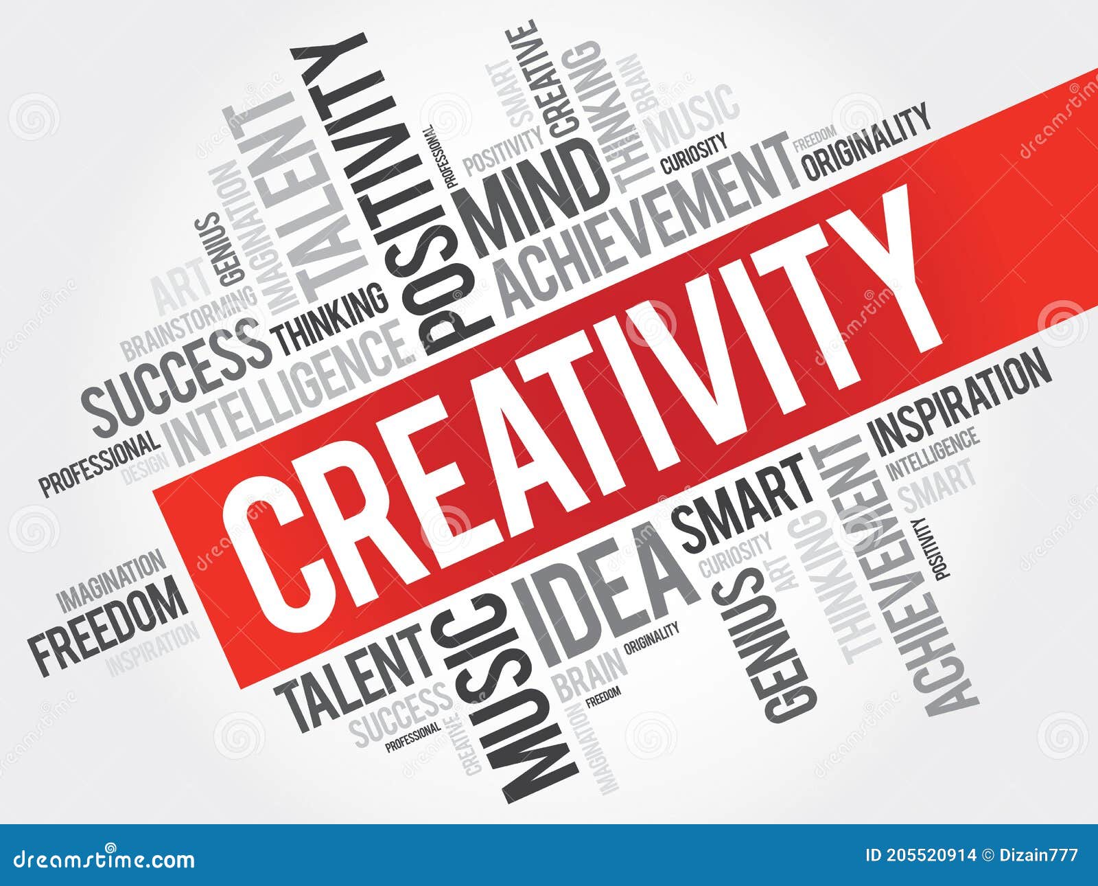 Creativity word cloud stock illustration. Illustration of happiness ...