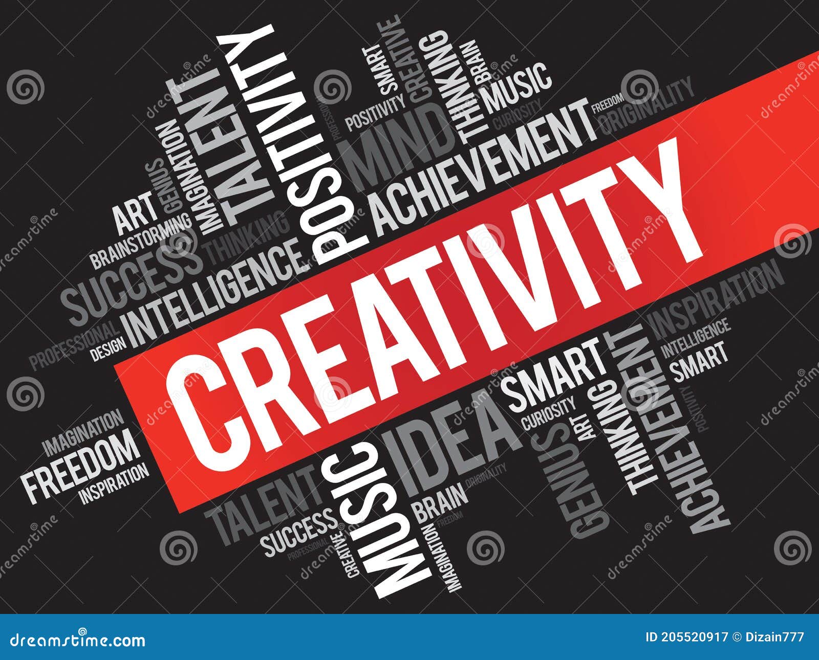 Creativity word cloud stock illustration. Illustration of curiosity ...