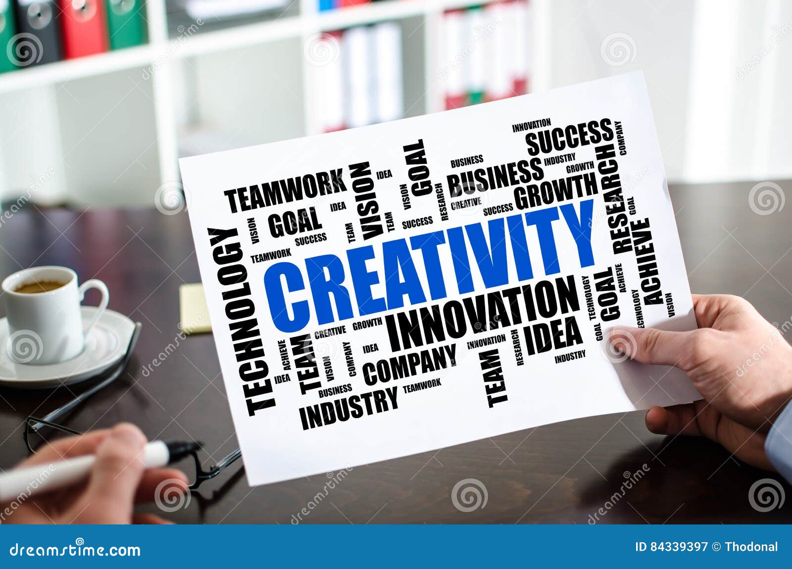 Creativity Word Cloud Concept on a Paper Stock Image - Image of ...
