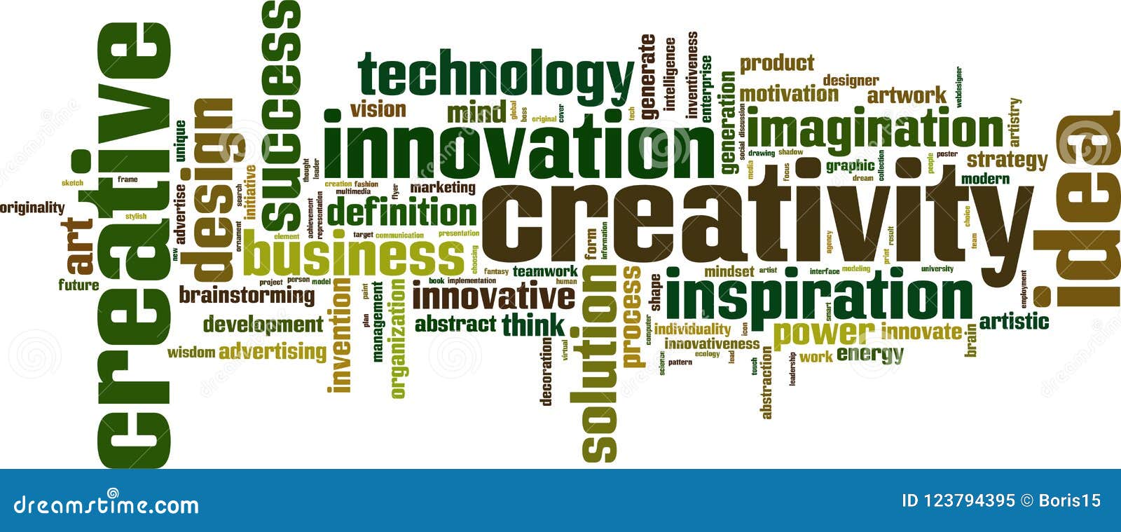 Creativity word cloud stock vector. Illustration of generate - 123794395