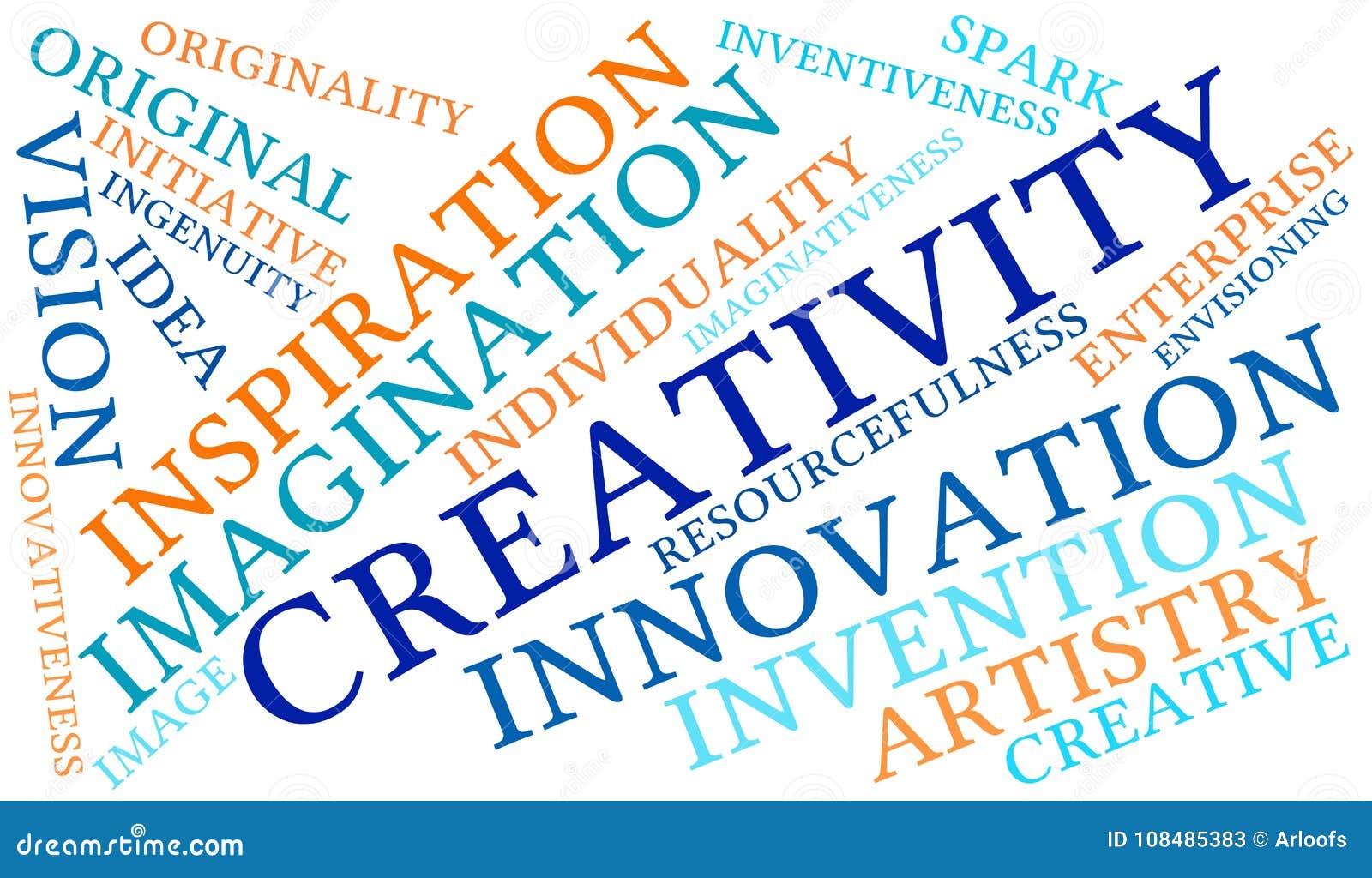 Creativity Word Cloud stock vector. Illustration of creativity - 108485383