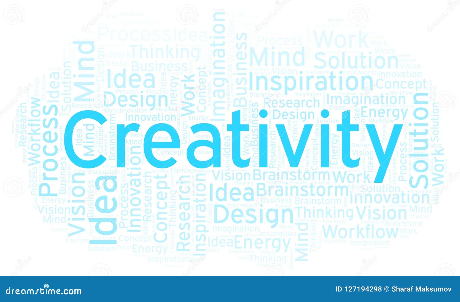 Creativity Word Cloud, Made with Text only. Stock Illustration ...