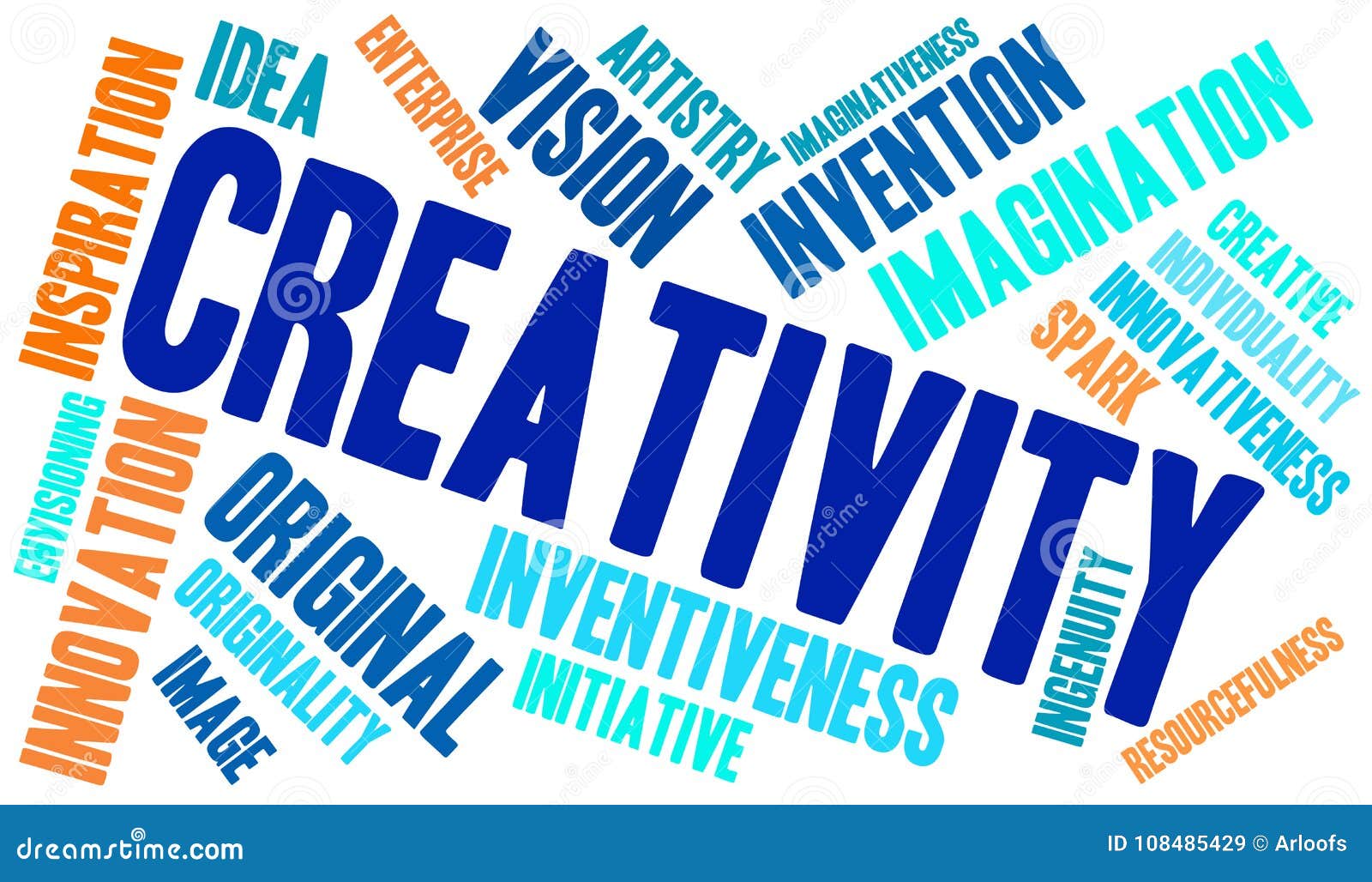 Creativity Word Cloud stock vector. Illustration of envisioning - 108485429
