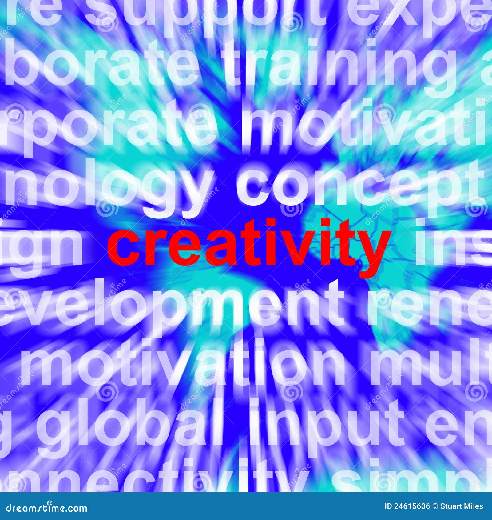 Creativity Word Representing Innovative Ideas and Imagination Stock ...