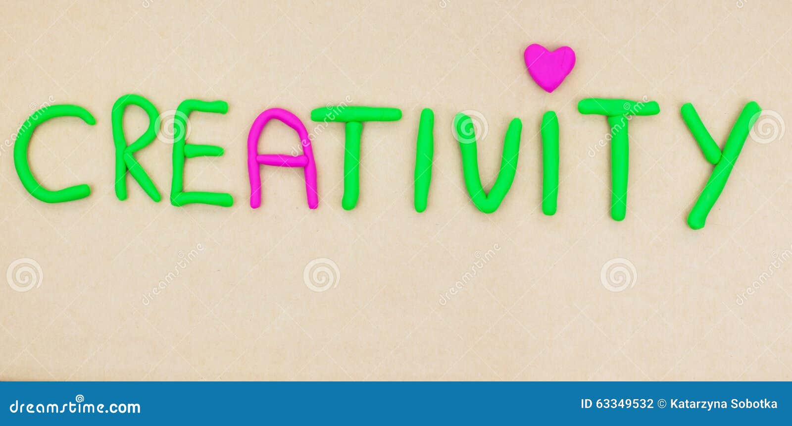 Creativity Written in Modelling Clay Stock Photo - Image of clay ...