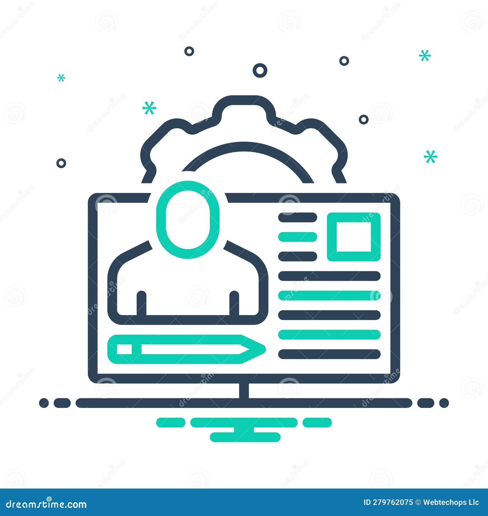 Mix Icon for Creator, Maker and Author Stock Vector - Illustration of ...