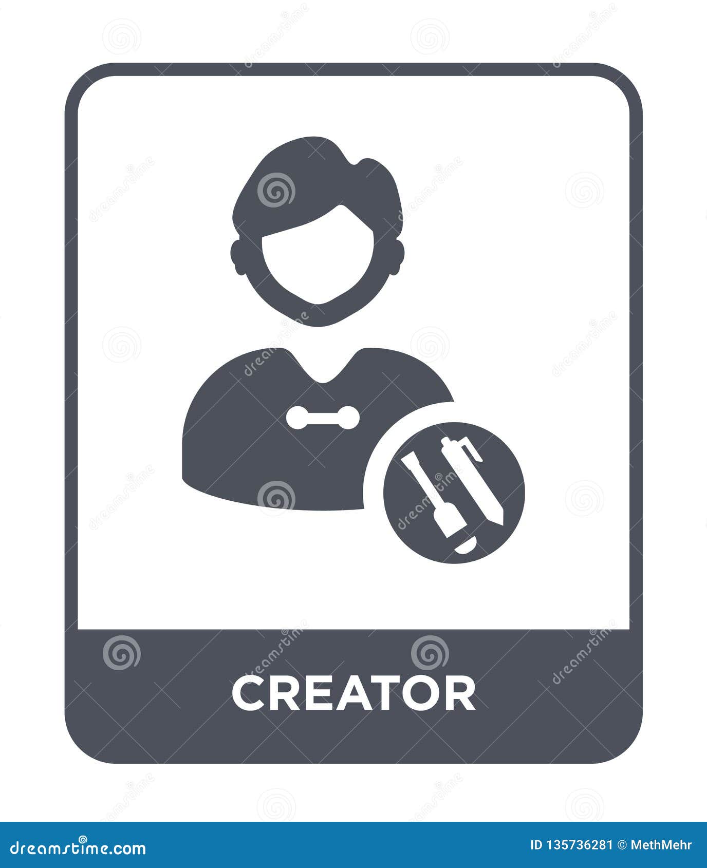 Creator Icon in Trendy Design Style. Creator Icon Isolated on White ...