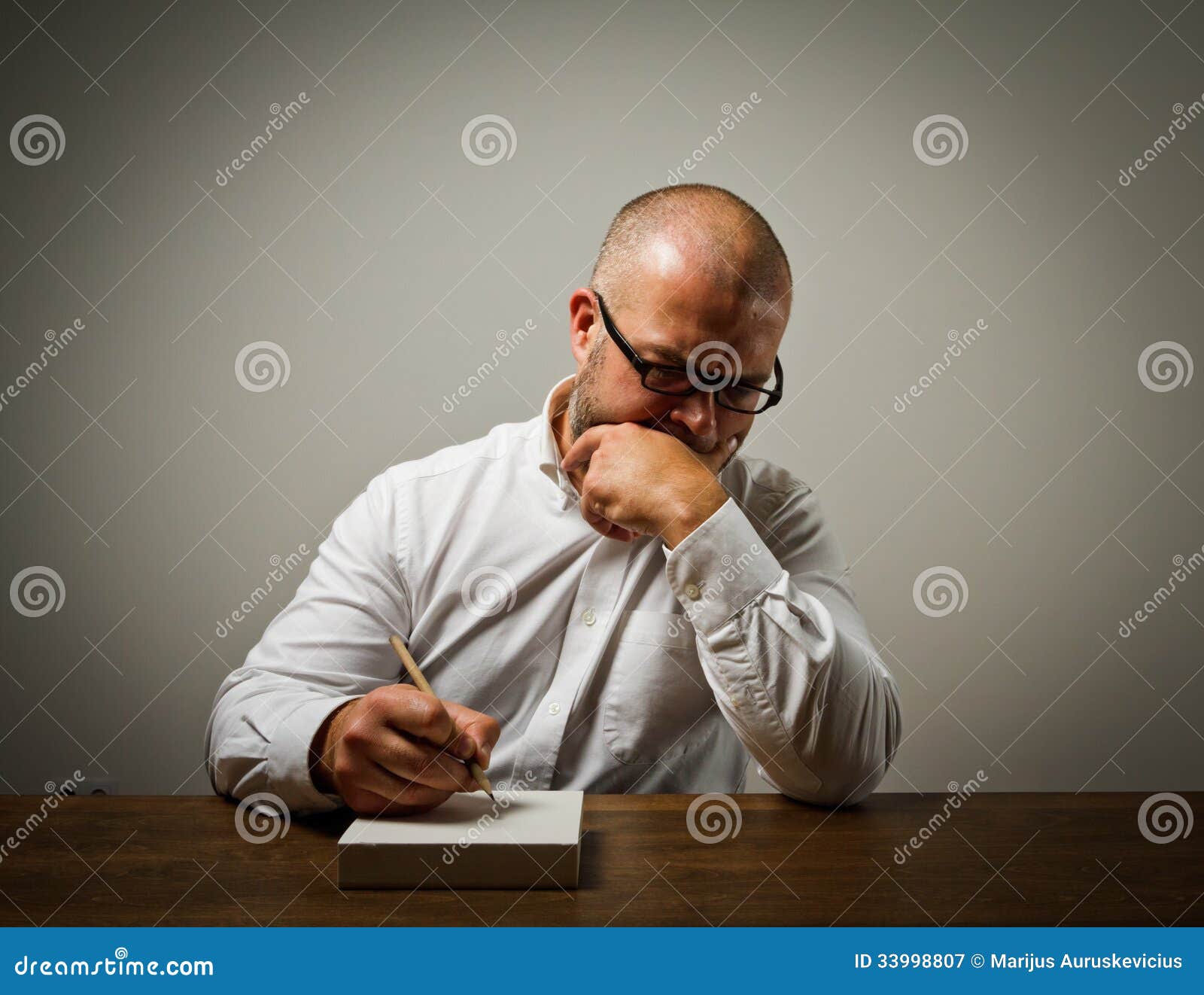 Creator. Man in thoughts. stock image. Image of concept - 33998807