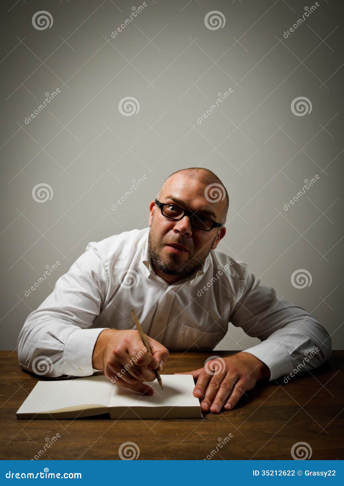 Creator. Man in thoughts. stock photo. Image of face - 35212622