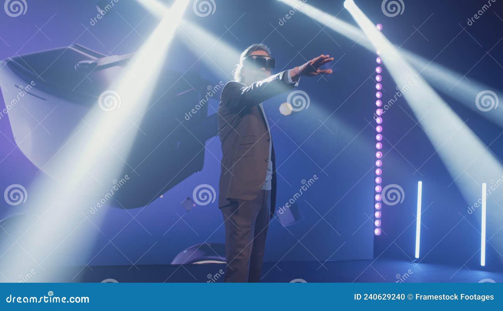 Creator Showing Augmented Reality Glasses Stock Photo - Image of modern ...