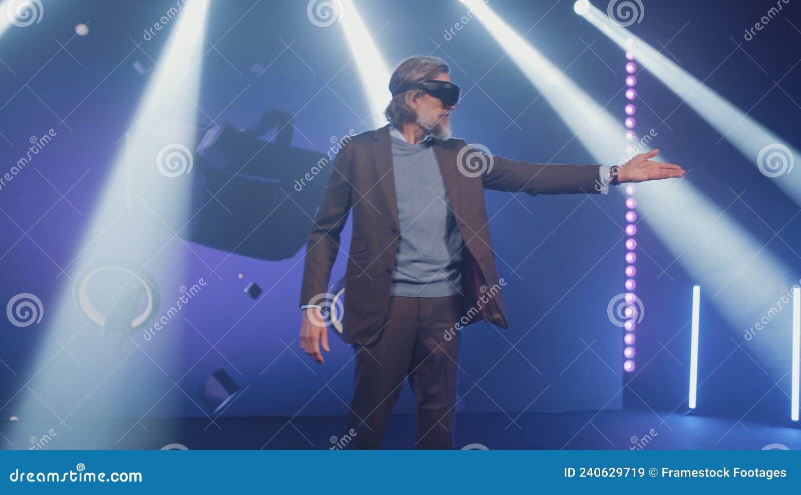 Creator Showing Augmented Reality Glasses Stock Image - Image of ...