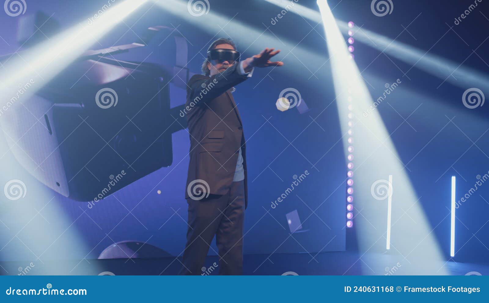Creator Showing Augmented Reality Glasses Stock Photo - Image of ...