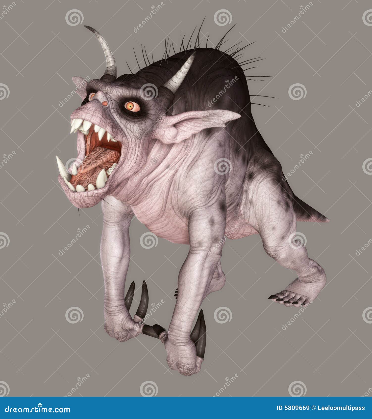 3D Brute Pose Reference Leaping Attack Stock Photo | CartoonDealer.com ...