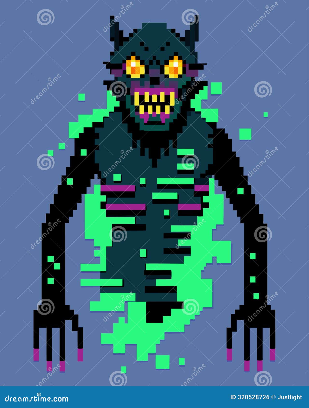 The Creature is an Amalgamation of Glitches and Corrupted Data Taking ...