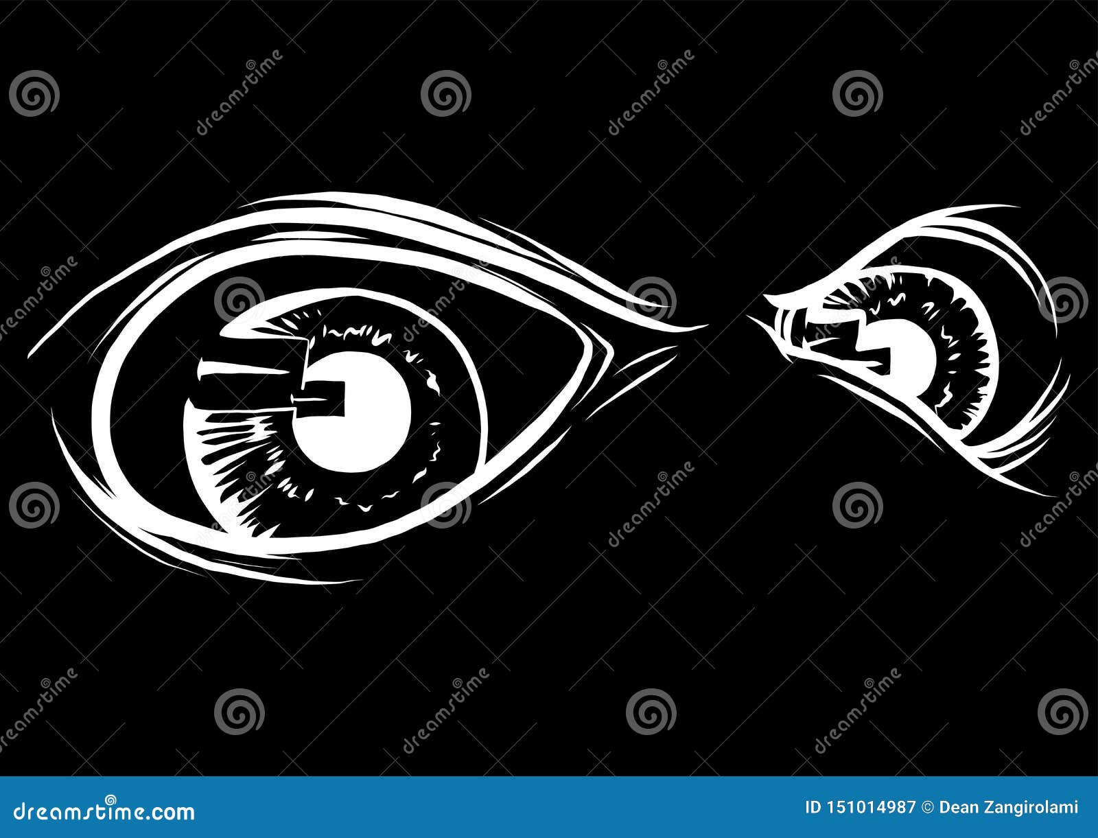 A Creature Animal Eyes. Vector Illustration Design Stock Vector ...