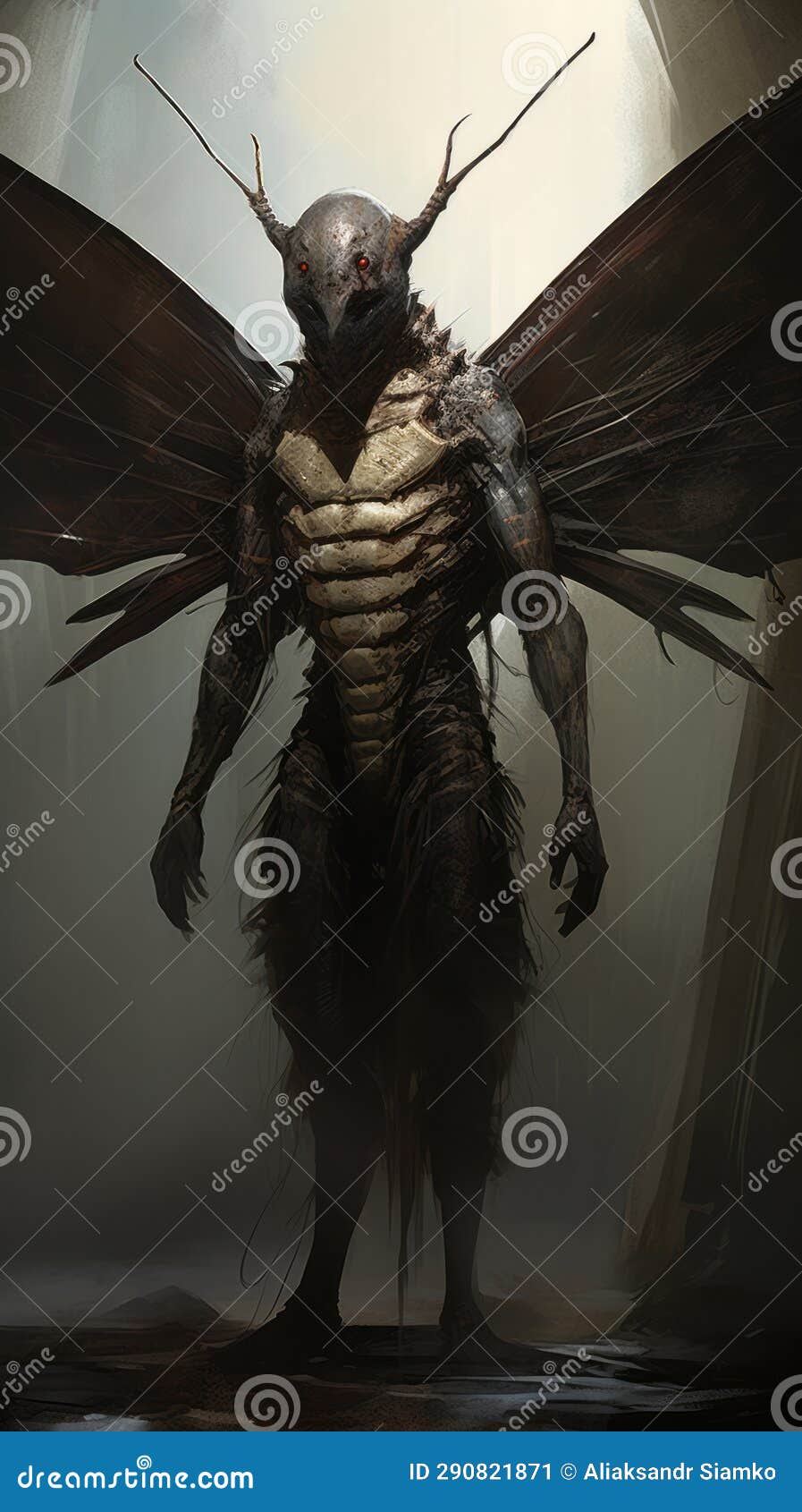 A Creature Combining a Human and a Cockroach Stock Illustration ...