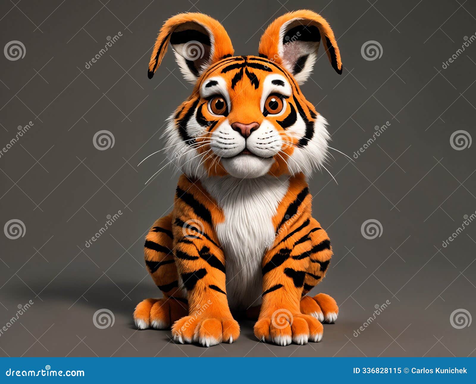 A Creature Combining a Rabbit and a Tiger. it Has the Small Body and ...