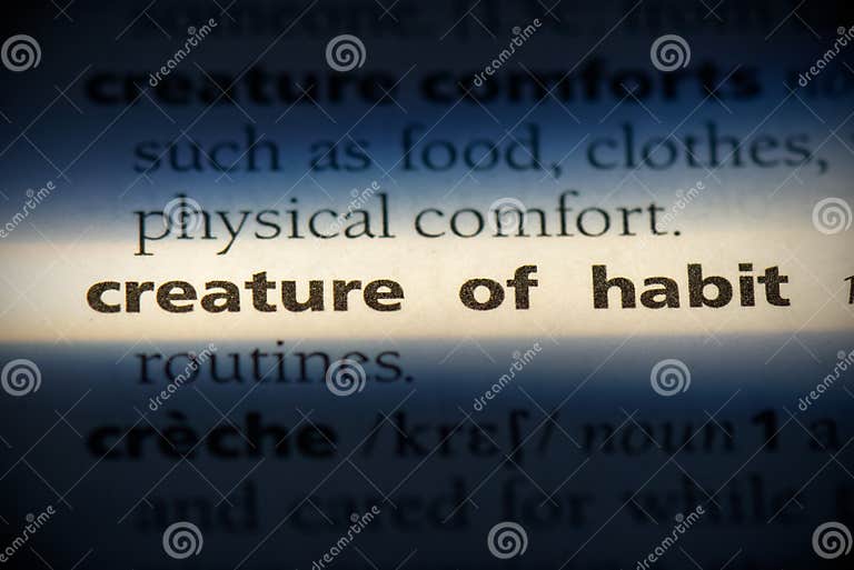 Creature of habit stock photo. Image of printed, thesaurus - 161578000