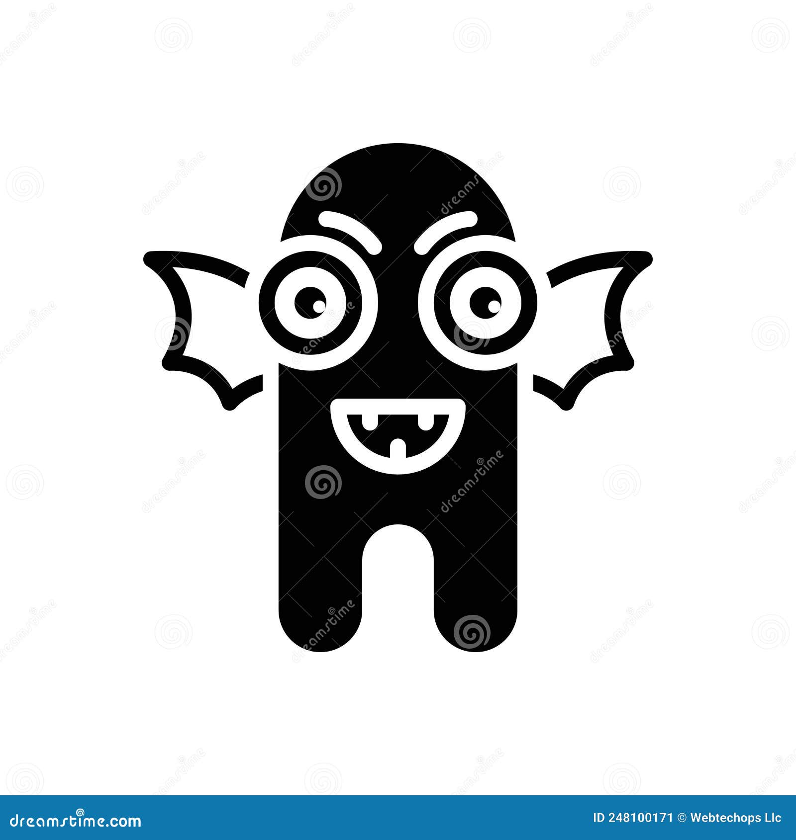 Black Solid Icon for Creature, Animal and Halloween Stock Vector ...