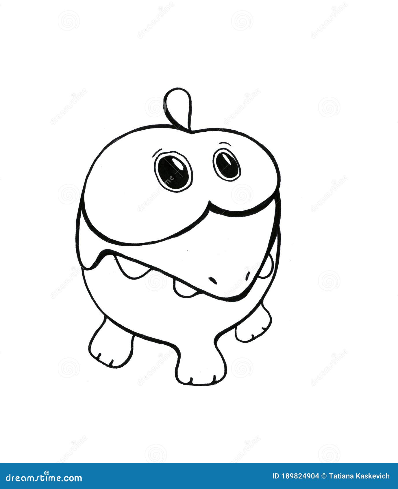 Creature Nibbler, Drawing for the Design of T-shirts. Stock ...